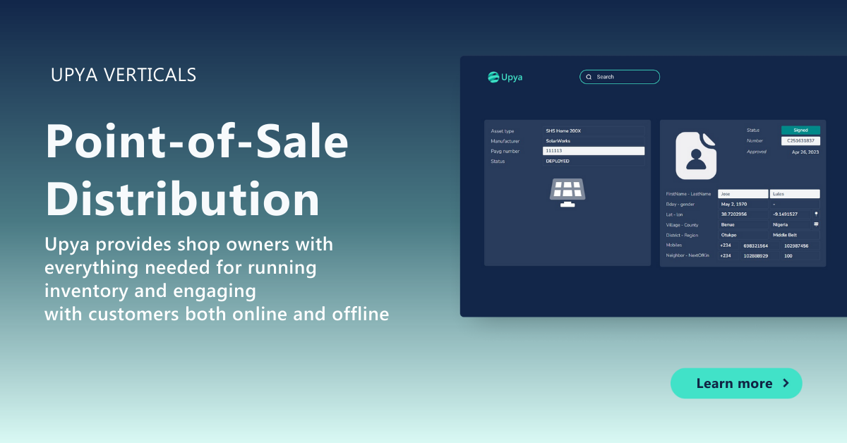 Upya | POS system | ERP for point-of-sale distribution